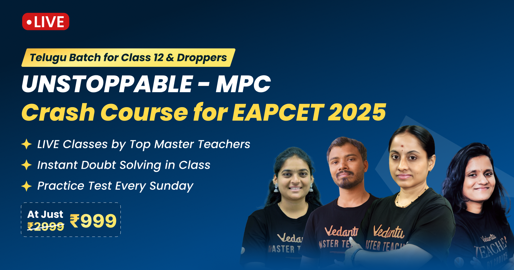 Full Syllabus Live Online Tuition for UNSTOPPABLE - MPC Batch 2025